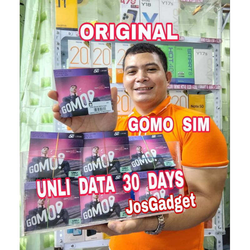 GOMO SIM (JosGadget)UNLI DATA FOR 30 DAYS /30GB NO EXPIRY | Shopee ...