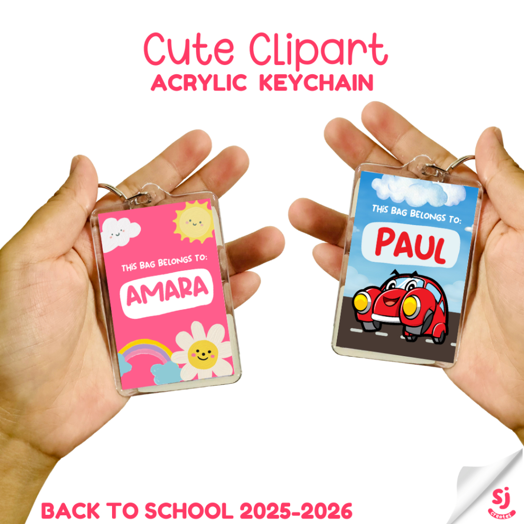 Personalized Acrylic Keychain Bag Tag for Kids Back to School 2025-2026 ...