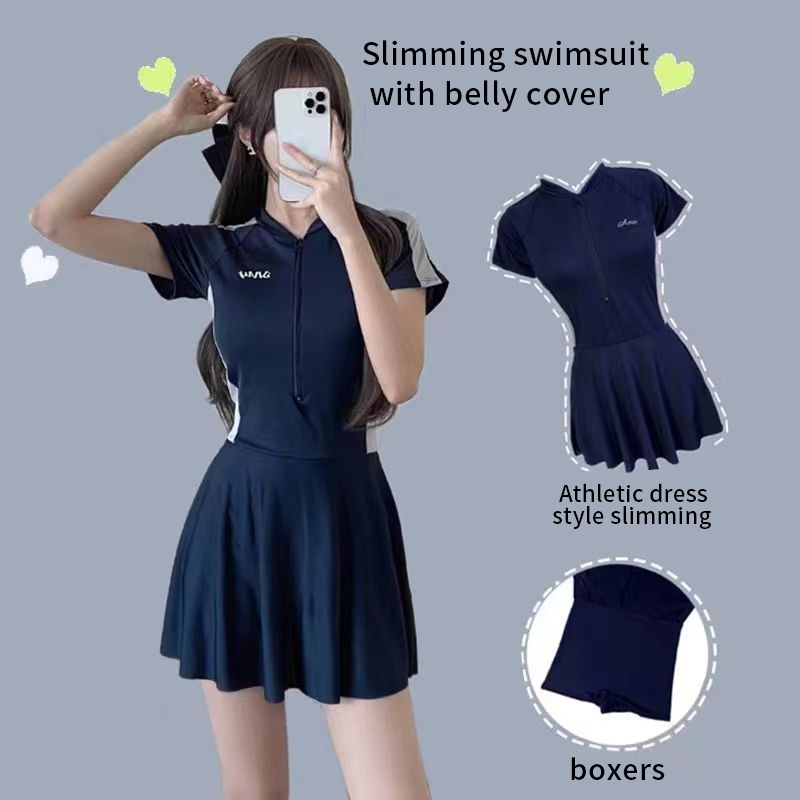 2025 sports one-piece swimsuit for women slim-fit and skinless beach ...