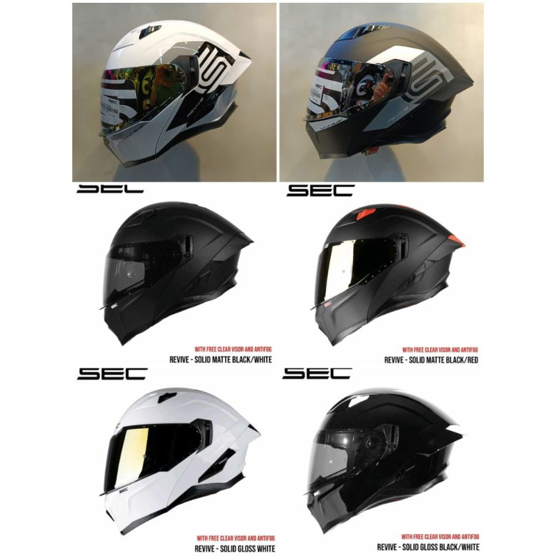 SEC REVIVE MODULAR DUAL VISOR (FREE CLEAR LENS) | Shopee Philippines