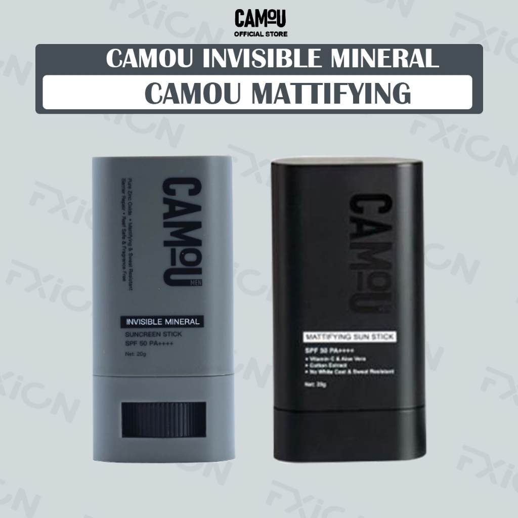 Camou Men's 20g Mattifying Sun Stick 20g with SPF 50 PA++++ Oil COntrol ...