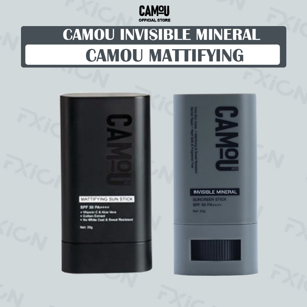Camou Men's Mattifying Sun Stick 20g with SPF 50 PA++++ Oil COntrol ...