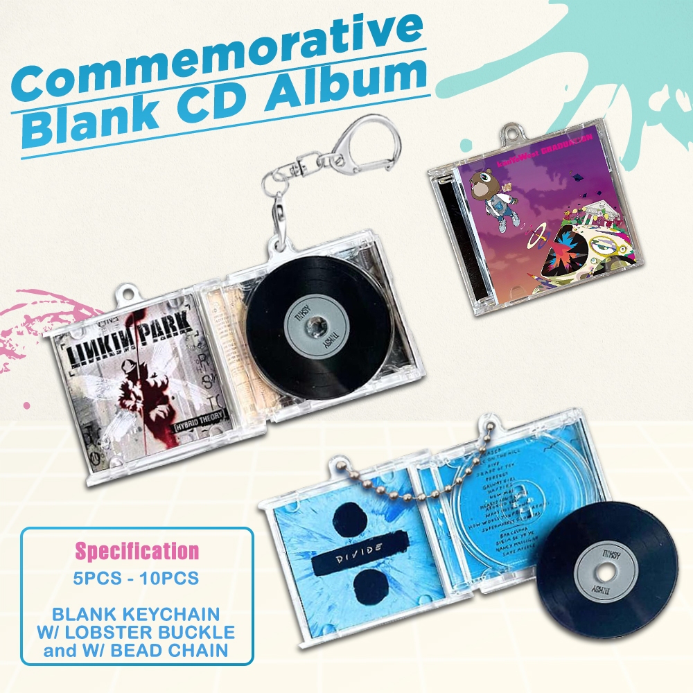 Blank Mini CD Case & CD Sheets with Hook and Ball Chain Peripheral ...