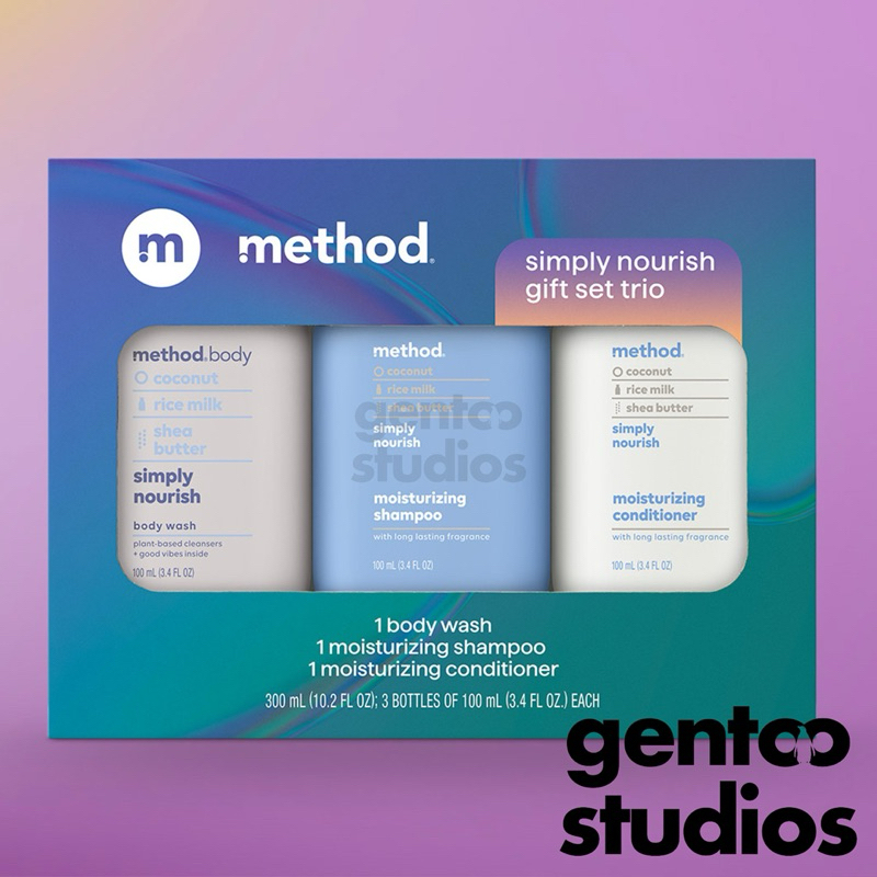 Method Body Wash and Hair Care Gift Set - Simply Nourish - Travel Sized ...