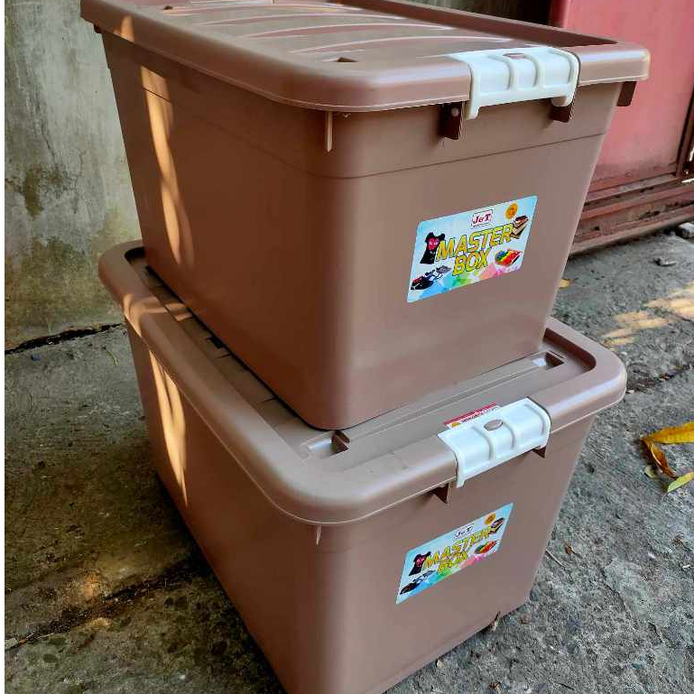 160L MOCHA STORAGE BOX WITH WHEELS J&T MASTER STORAGE BOX STOCK #1913 ...