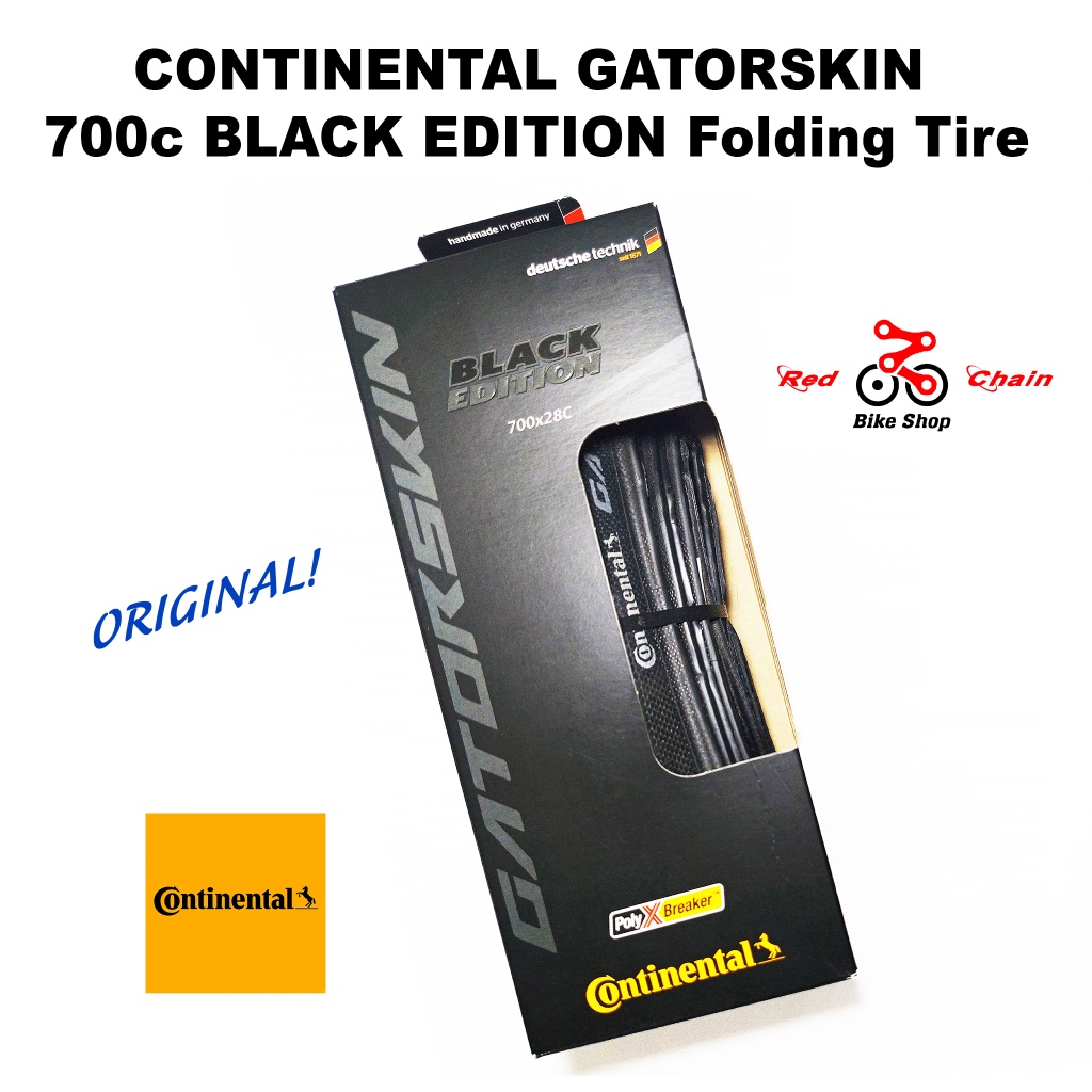 CONTINENTAL GATORSKIN 'BLACK EDITION' 700 x 25c / 28c, Road Folding Tire (Original) | Shopee ...