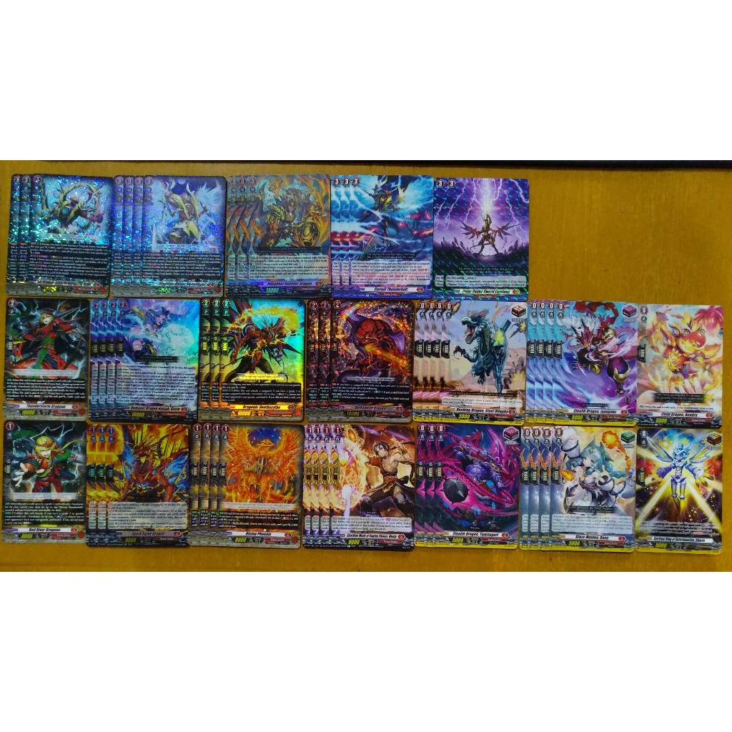 CFV Dragonic Kaiser Vermillion Deck Dragon Empire Cardfight Vanguard DZ-BT06 Bellicosity RRR ...