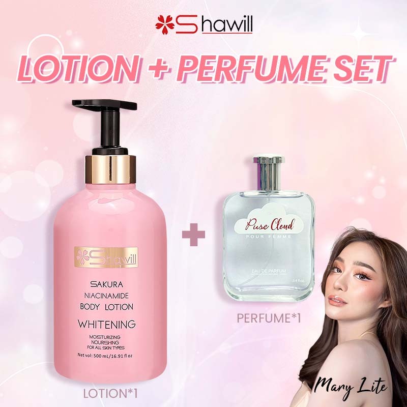 [Scented Glow Shawill Whitening sakura body Lotion+ Rose Perfume Niacinamide Moisturizing Skin ...