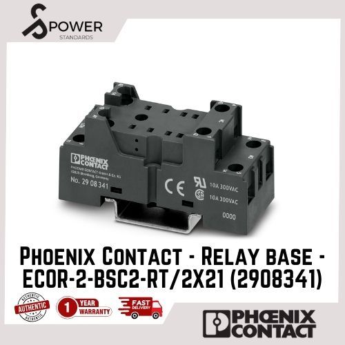 Phoenix Contact Relay base - ECOR-2-BSC2-RT/2X21 (2908341) | Shopee ...