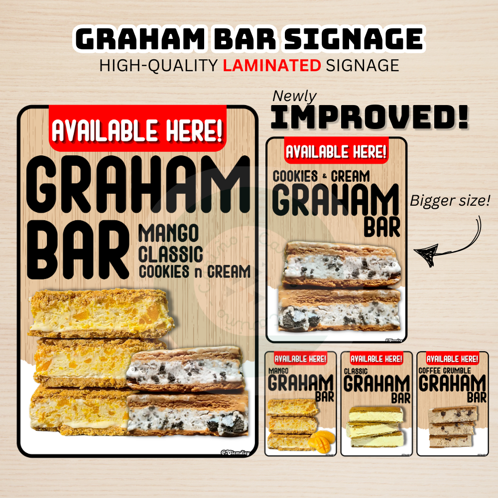 Laminated - Graham Bar Signages | Shopee Philippines