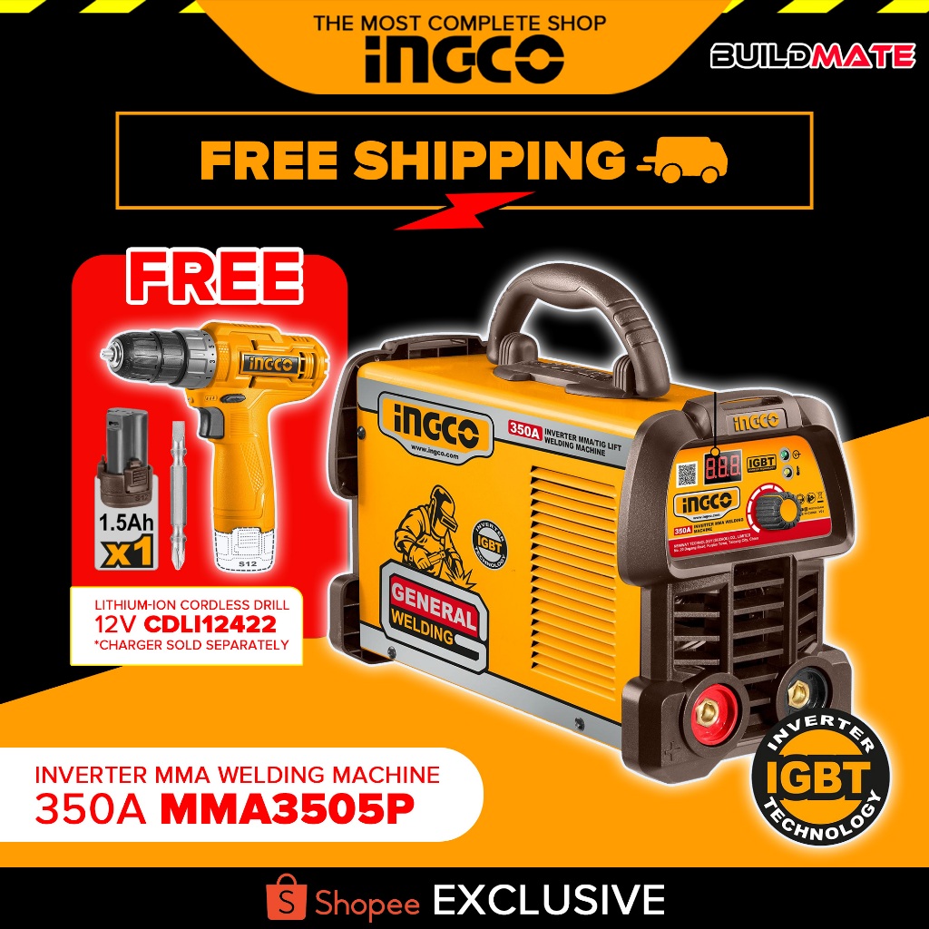 Buildmate x INGCO Portable Inverter Welding Machine IGBT ARC Inverter ...