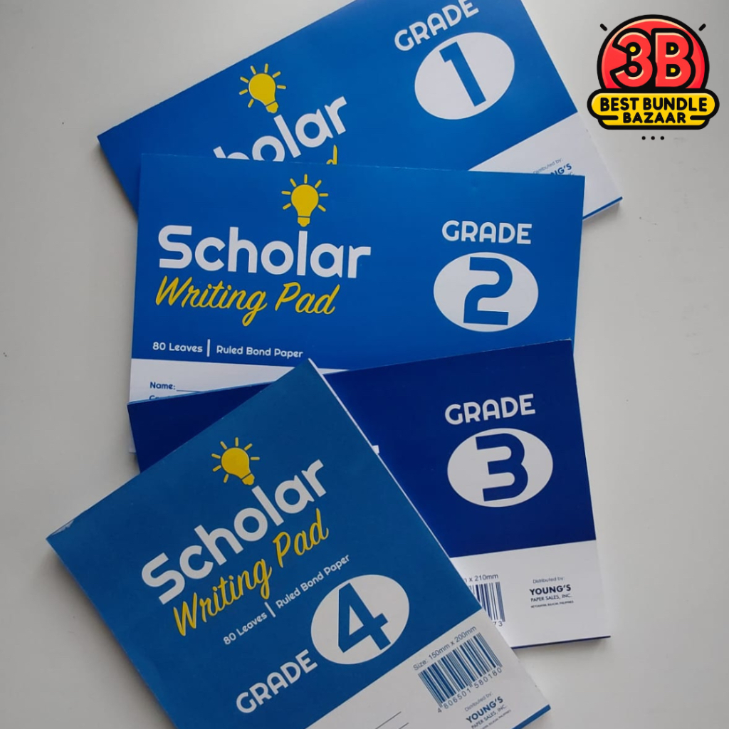 SCHOLAR WRITING PADS (Grades 1–4) – VALUE PACK 5!!! | Shopee Philippines