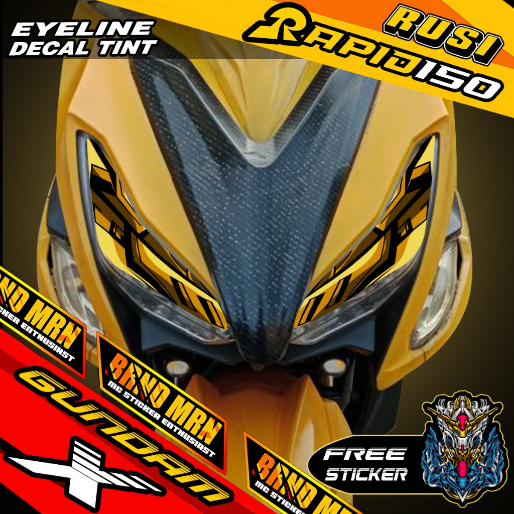 RUSI RAPID 150 EYELINE DECAL CLEAR STICKER TINT PROTECTOR XSERIES ...