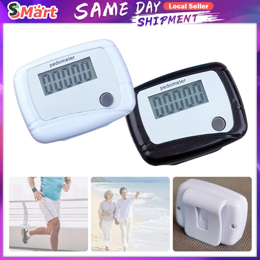 Sports LCD Pedometer Step Counter Walking Jogging Distance Measuring ...
