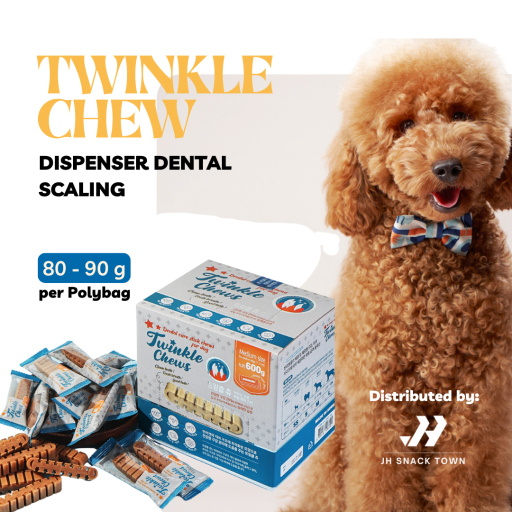 Petperss Korean Twinkle Chu Dispenser Dental Scaling | Small 80g, Medium 80g, Large 90g Polybag ...