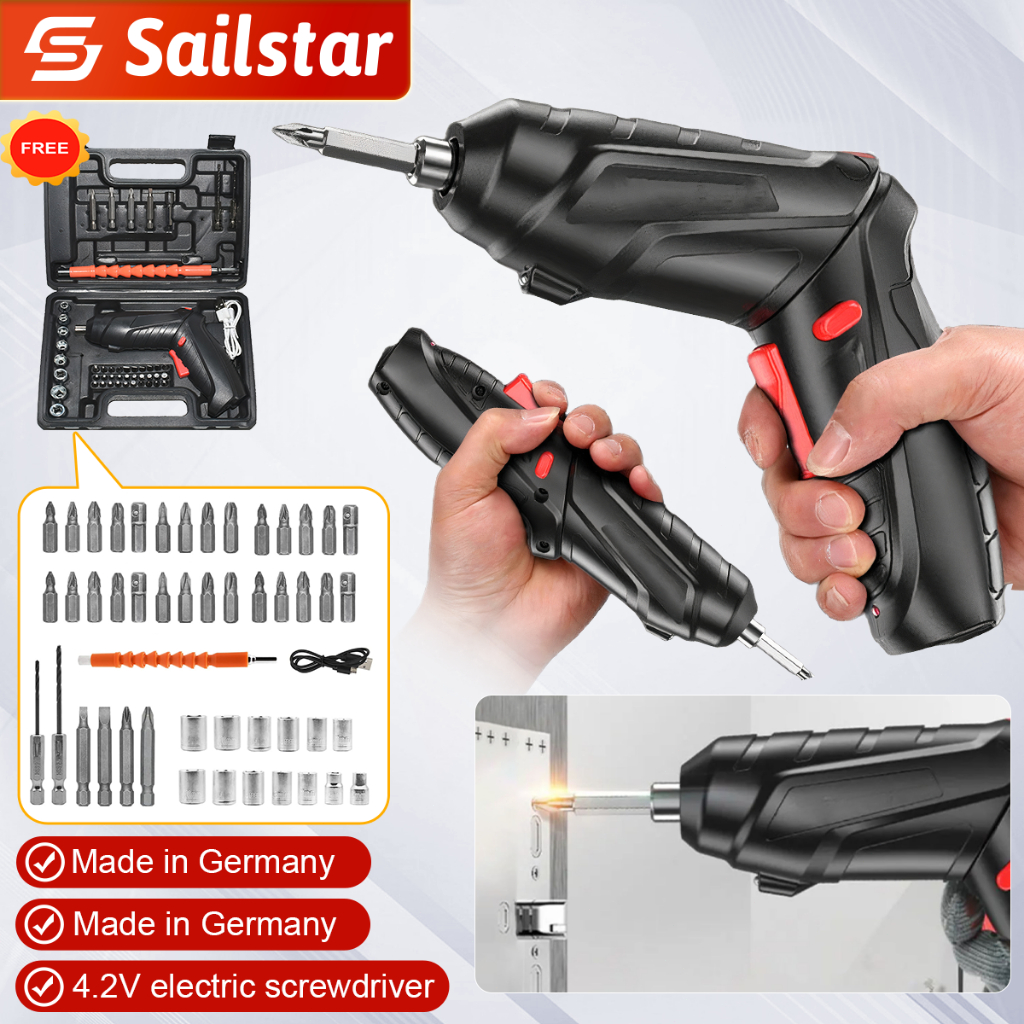 Sailstar 48-Piece Set Mitsushi Foldable Li-ion Cordless Screwdriver ...