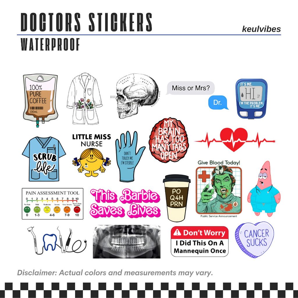 Doctors Dentist Vet Nurse Sticker meme aesthetic funny Stickers ...