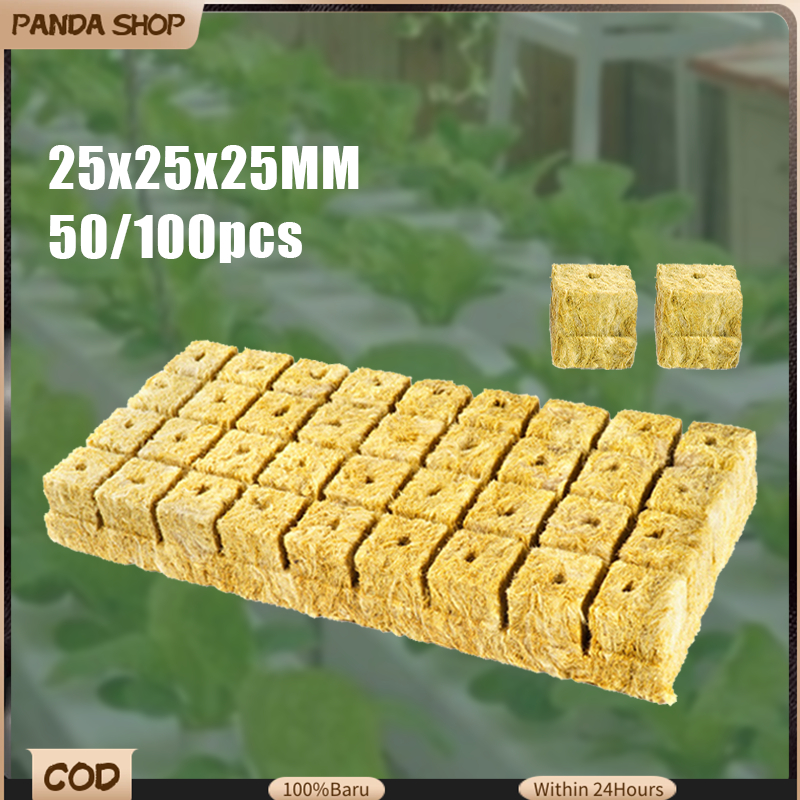50/100pcs Hydroponic Rockwool Cubes No Soil Cultivation Seedling Rock ...