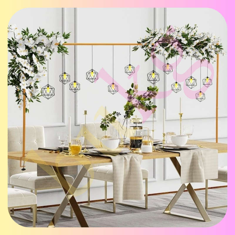 Adjustable Table Rod Stand Metal Table Garland Stand Desktop Decoration ...