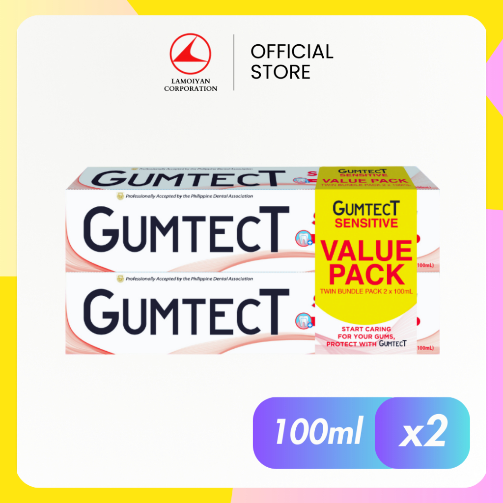 [Bundle of 2] Gumtect Sensitive Toothpaste Value Pack 100mL | Shopee ...
