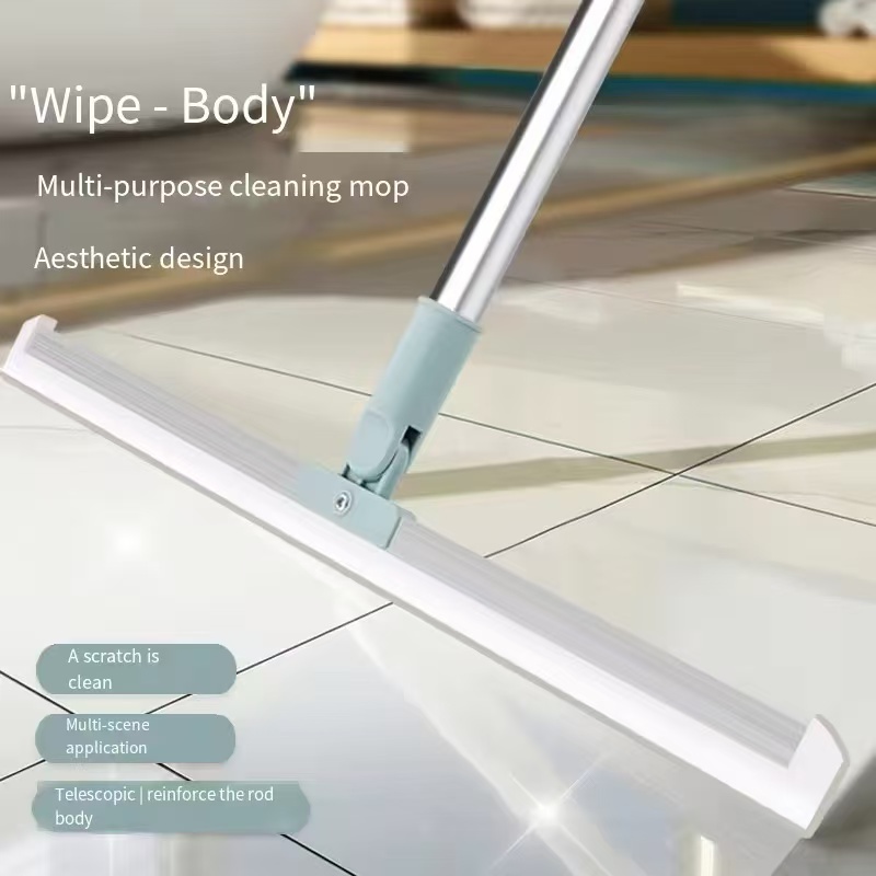 Floor Window Wiper Scraper 180 Degrees Rotatable Hand Push Mop Sweeper ...