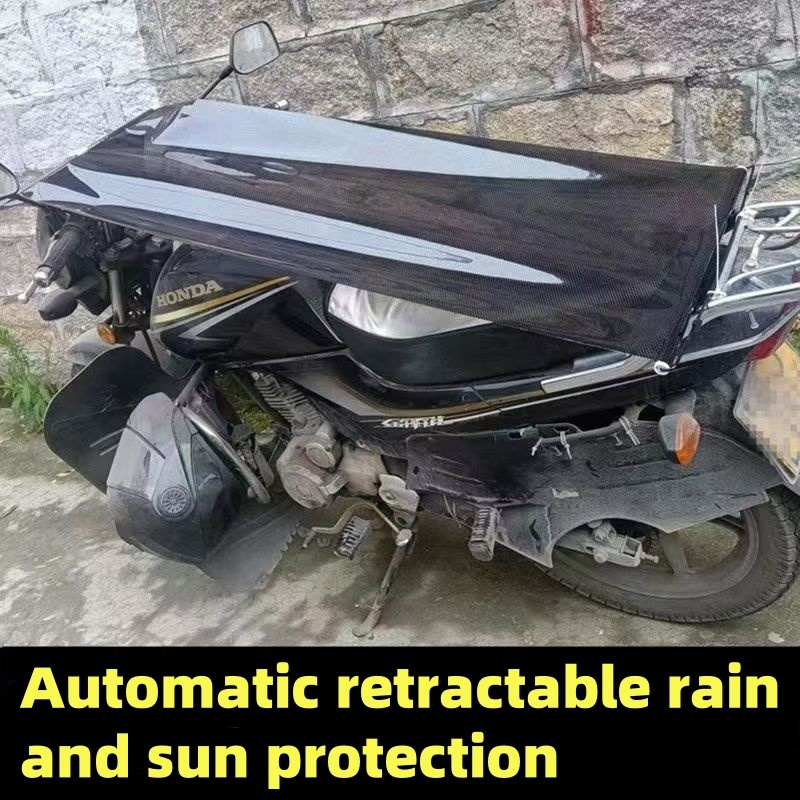 Automatic retractable sunshade Motorcycle Canopy Protective Gear Awning ...
