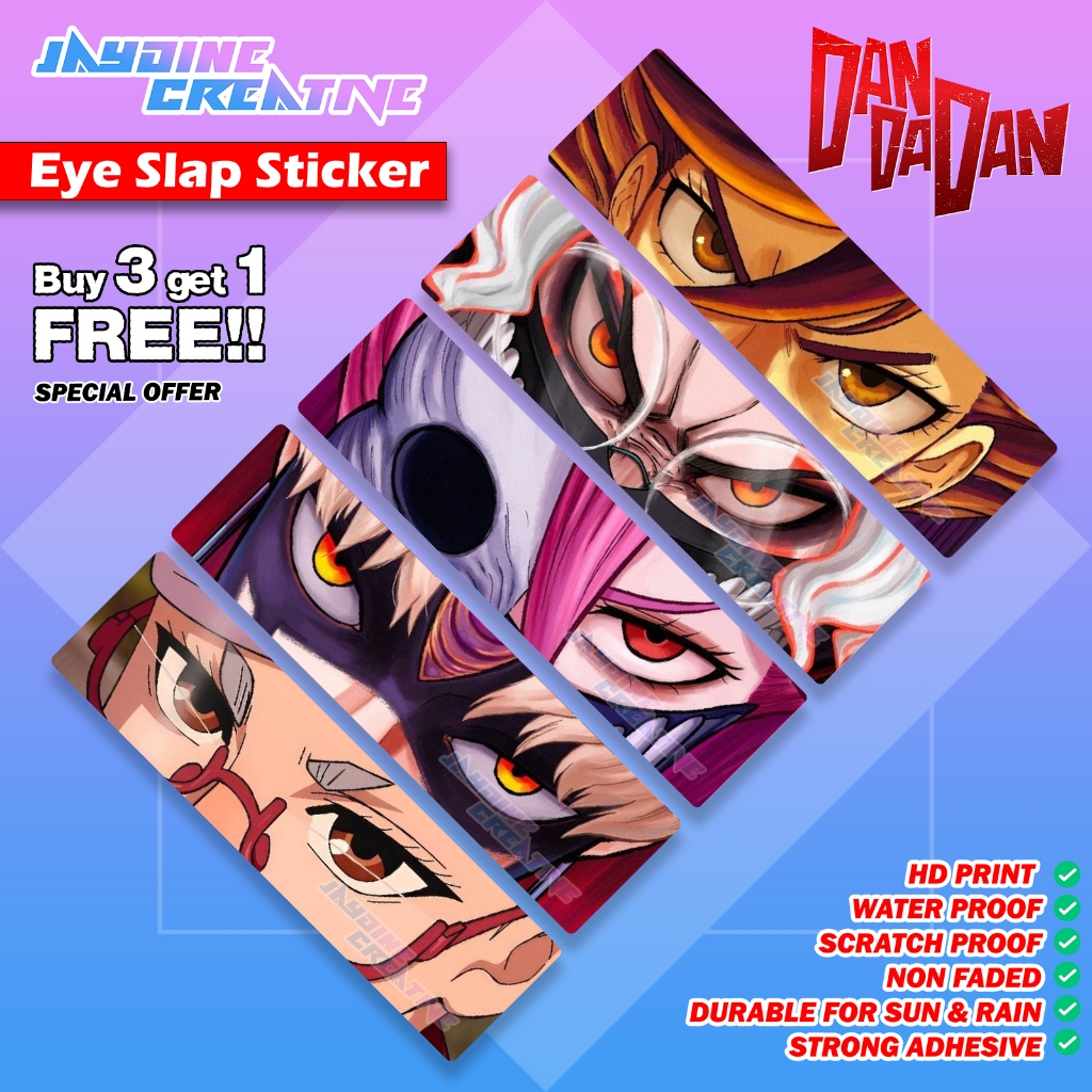 BUY 3 GET 1 - Dandadan - Eye Slap Sticker Outdoor Vinyl Sticker ...