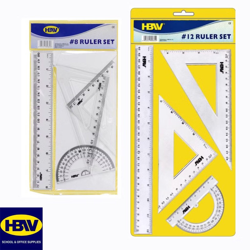 HBW RULER SET (8's and 12") | Shopee Philippines