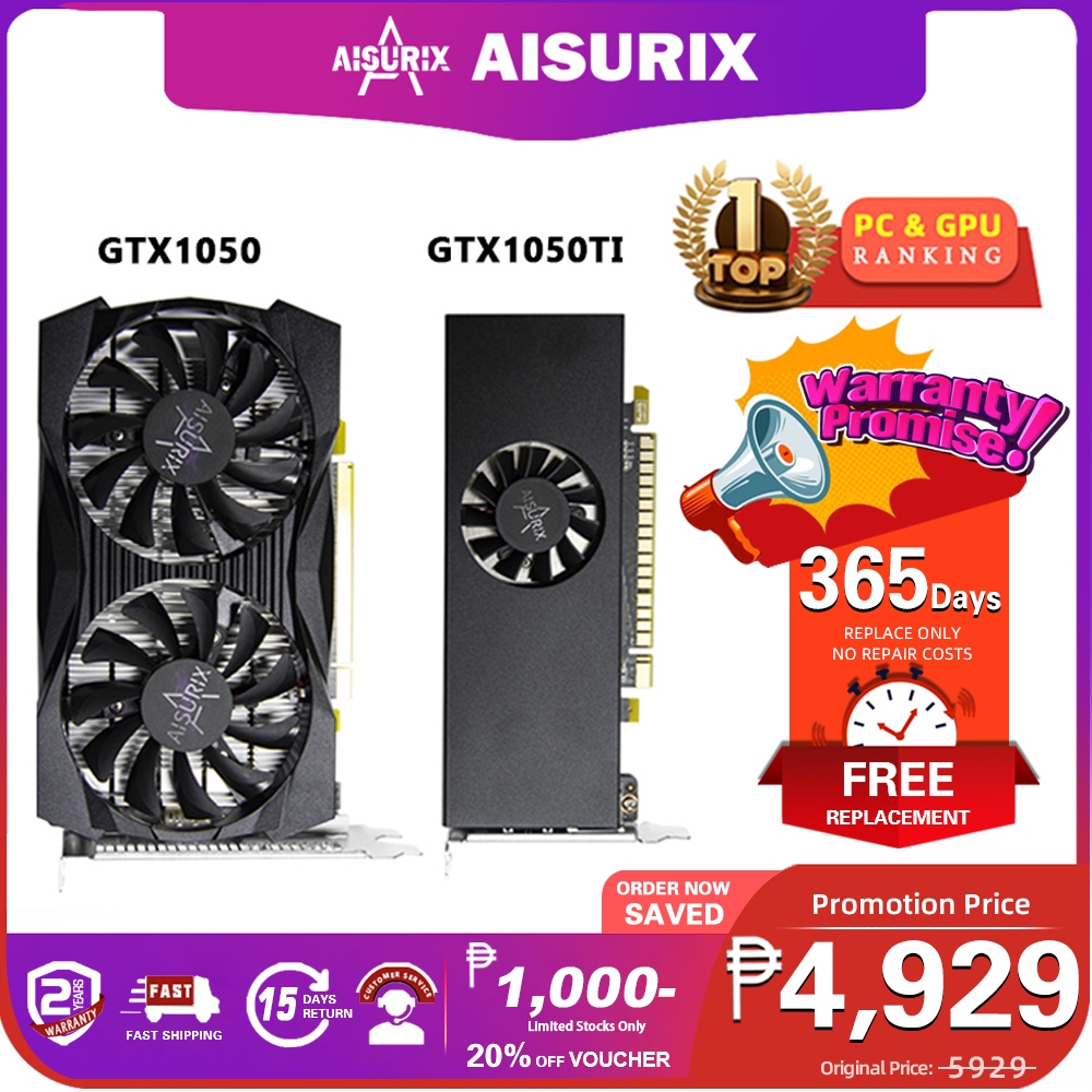 AISURIX Gtx1050Ti 4G New Graphics Card Gtx1050 4G VGA Video Card For ...