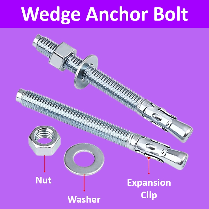Mago 6-8-10mm Wedge Anchor Bolt Concrete Anchor Bolt Heavy Duty ...