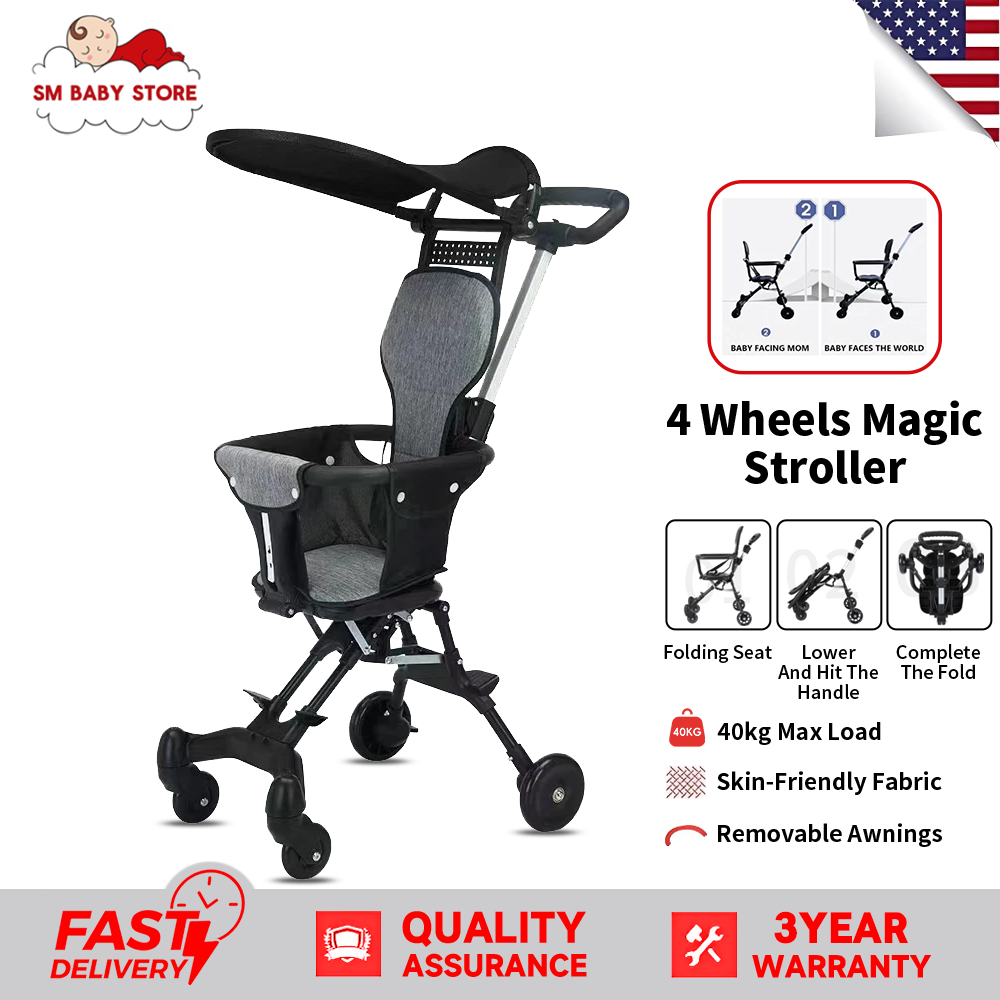 SMBaby Lightweight Foldable Stroller For Baby Two Way Stroller For Kids ...