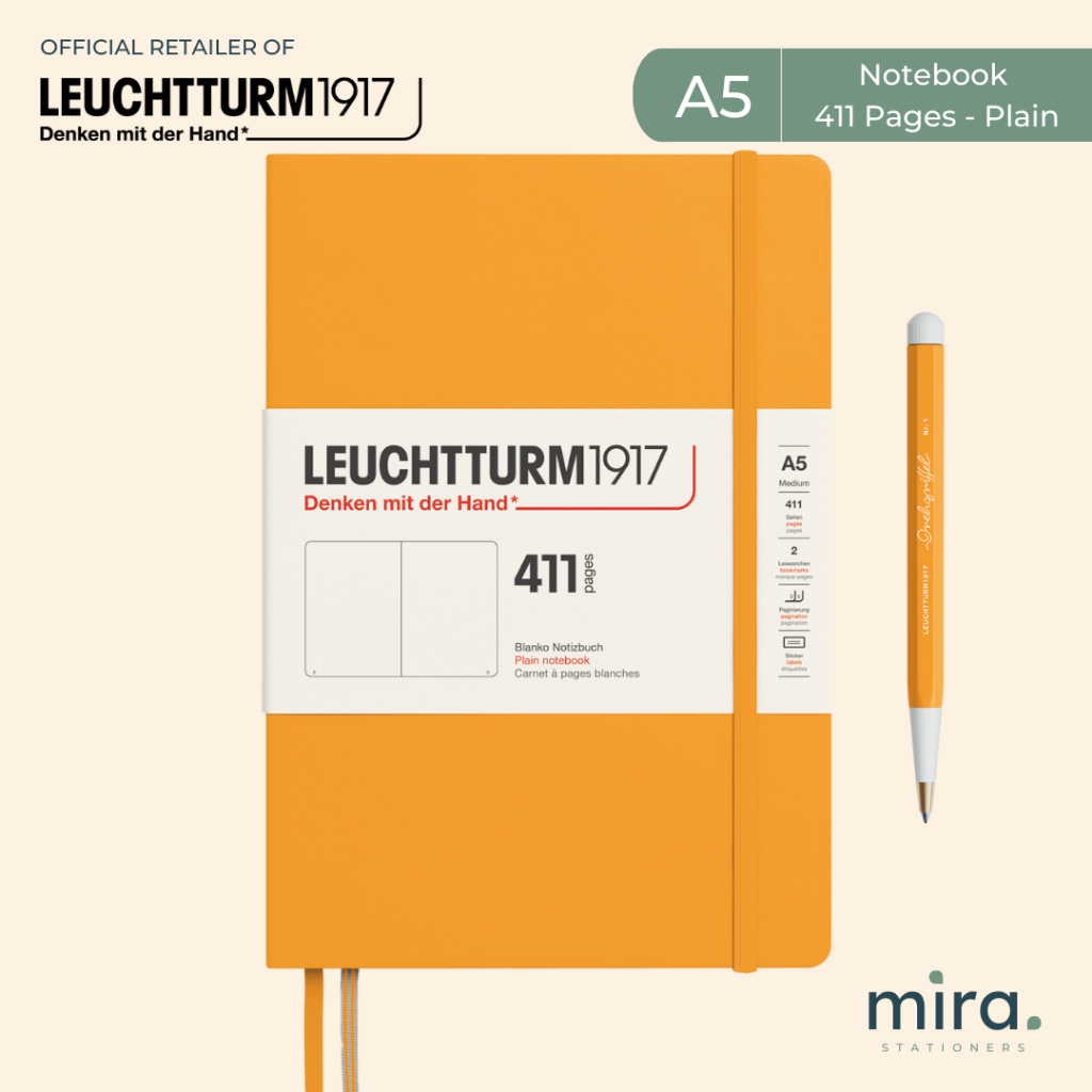 Leuchtturm1917 - 411 Pages Plain Notebook A5 Hardcover Leuchtturm ...