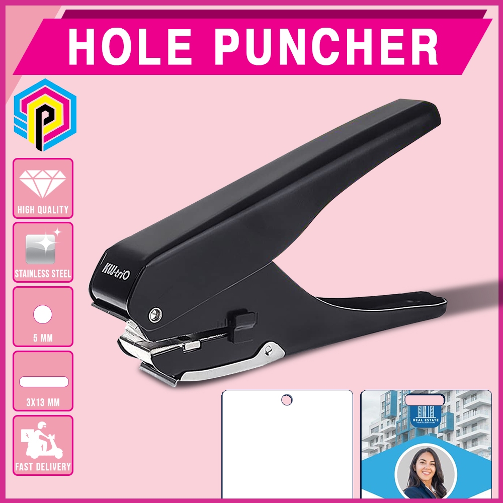 Officom ID Card Puncher Rectangular Card Puncher and Circular Hole Card ...