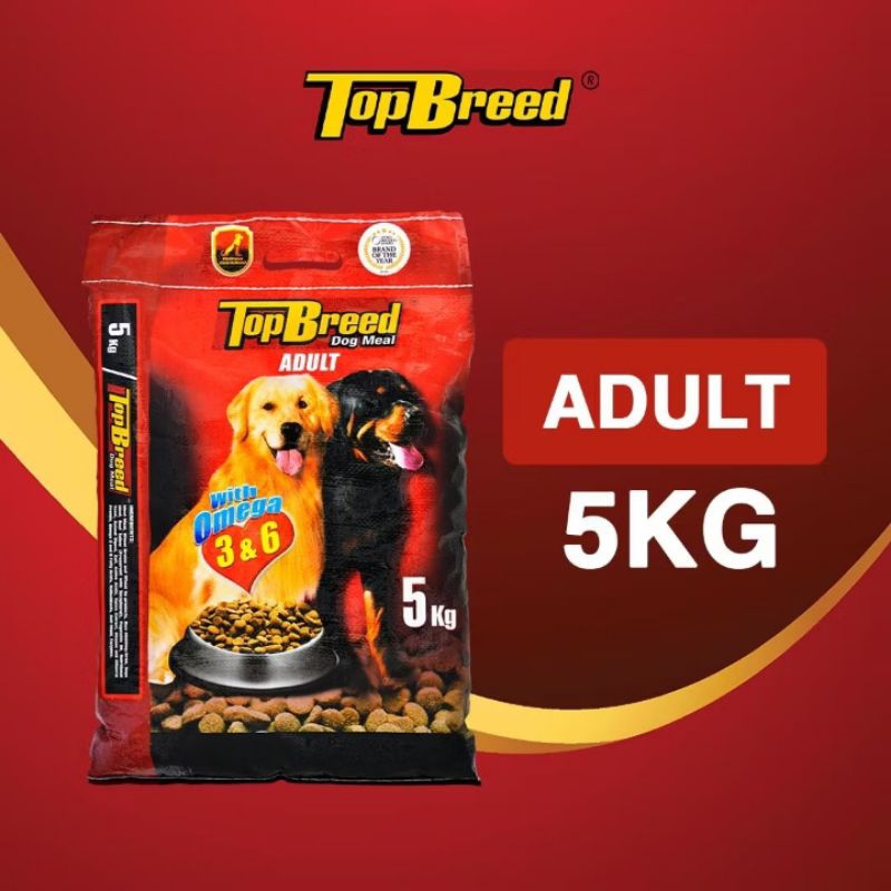 TopBreed Adult 5KG Original Pack with FREEBIES (dextrose powder/dog ...