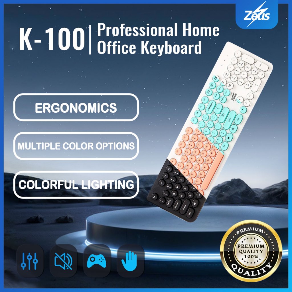 Zeus® K-100 104-key (Steampunk) retro round keycaps in multiple colors ...