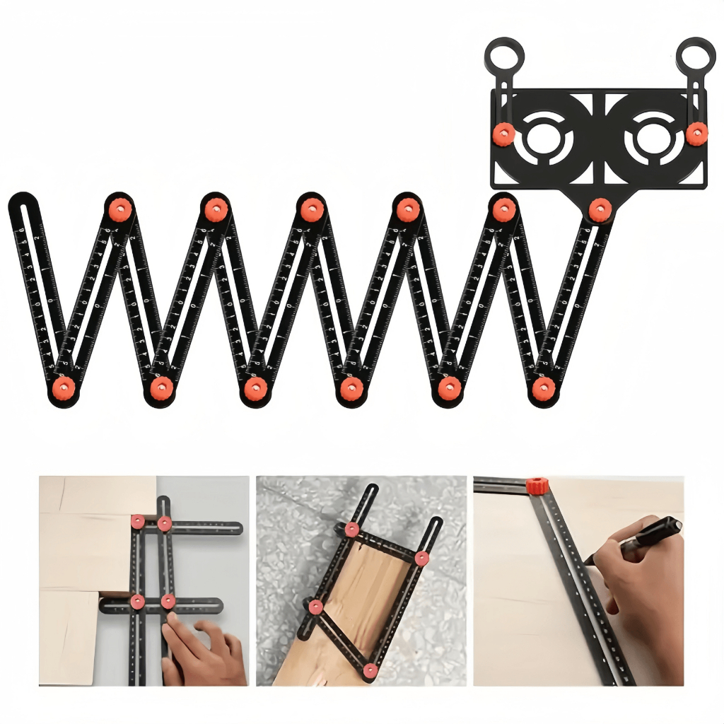 1pcs 12 Fold Precision Multi-Angle Measuring Ruler,for Tile Hole ...