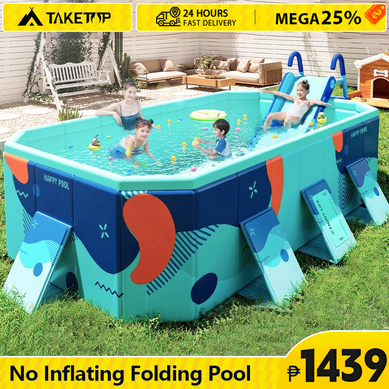 Maldives Blue Non Inflatable Folding Fences Swimming Pool For Family ...