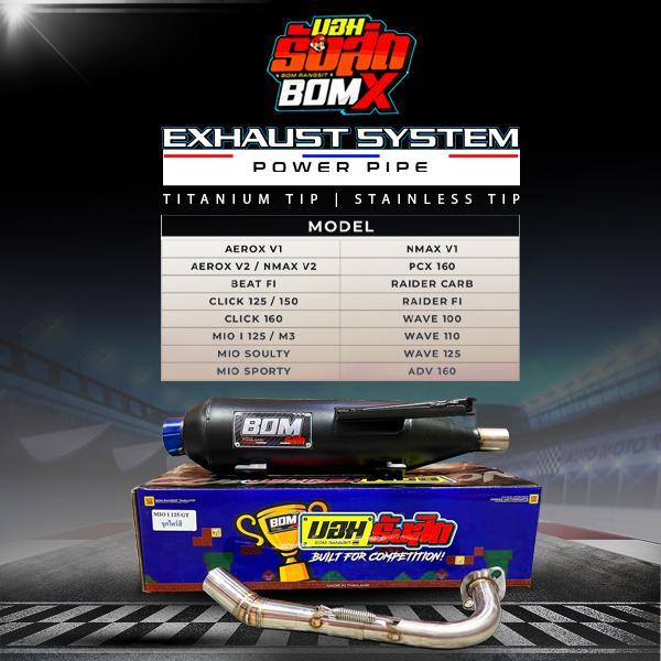 Bom Rangsit Power Pipe Exhaust System Motorcycle Parts For Yamaha And ...