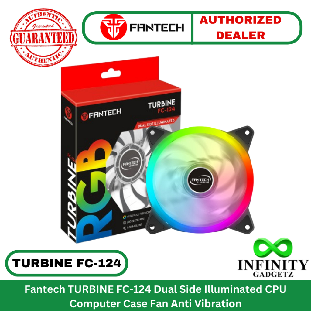 Fantech TURBINE FC-124 Dual Side Illuminated Turbine CPU Computer Case ...