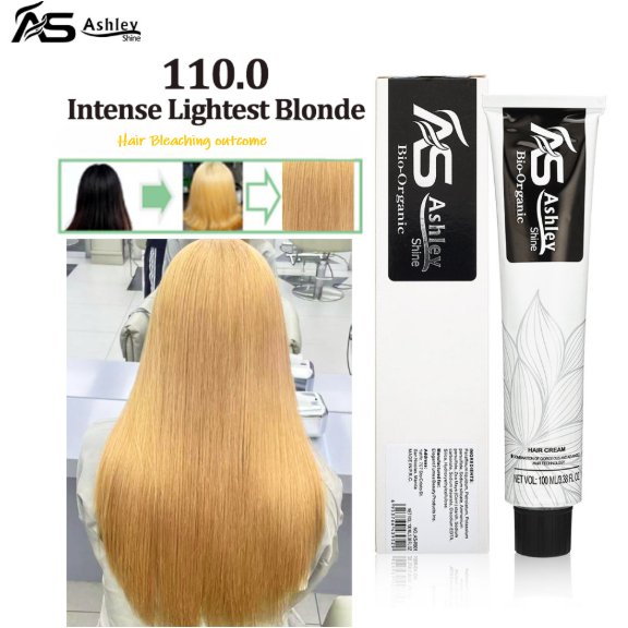 110/0 Intense Lightest Blonde Coloring and Oxidizing Cream Set ASHLEY ...