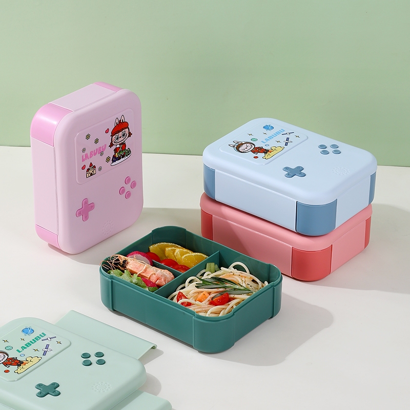 3 Grid Labubu Cartoon Kids Lunch Box For Students Unicorn Lunch Box For ...