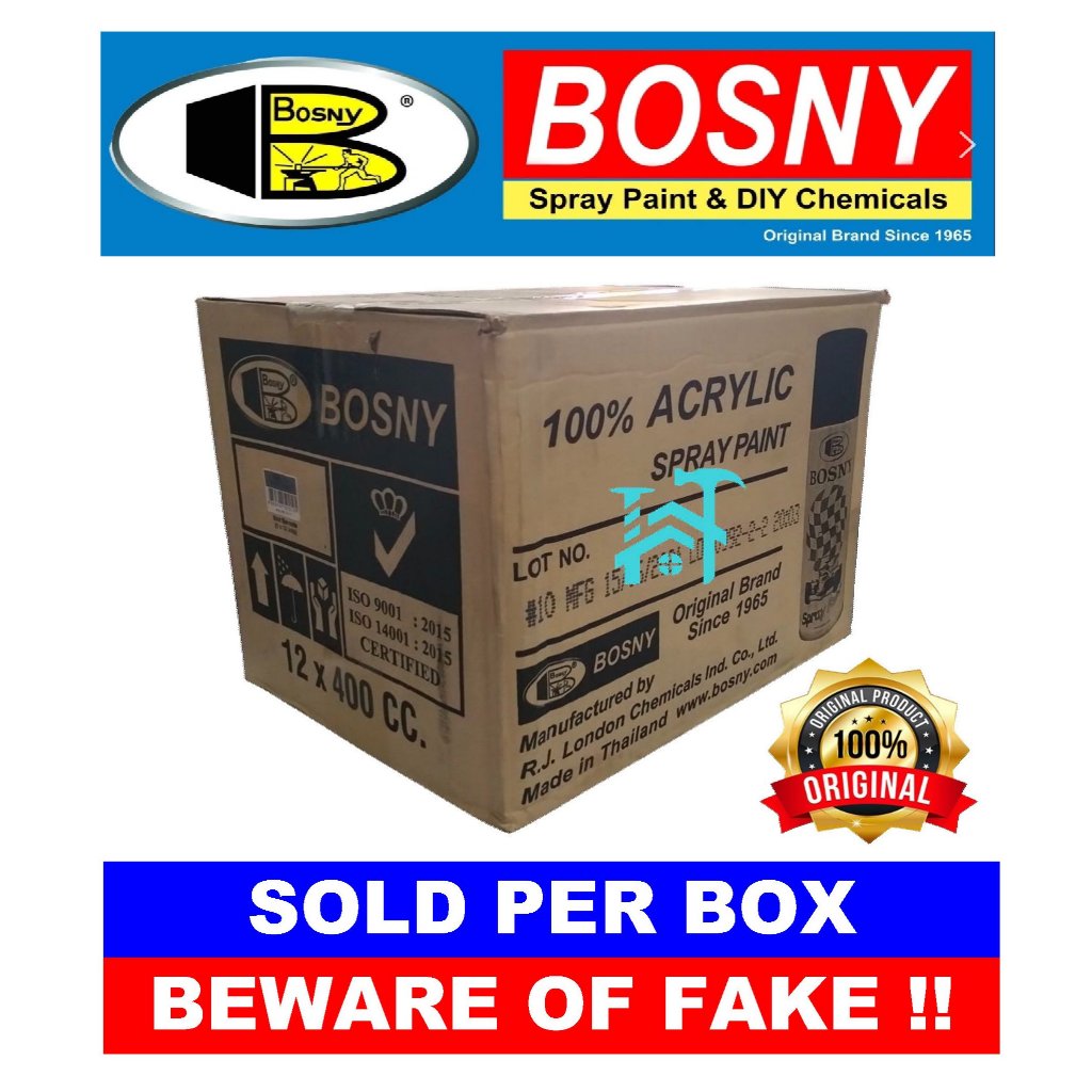 BOSNY SPRAY PAINT 100% GUARANTEED ORIGINAL SOLD PER BOX | Shopee ...