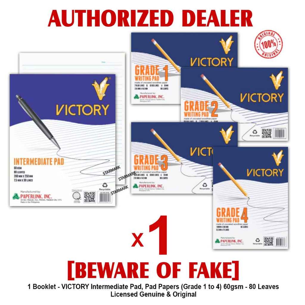 VICTORY Intermediate Pad Pads Paper Papers 1 WHOLE Grade Pad Paper ...