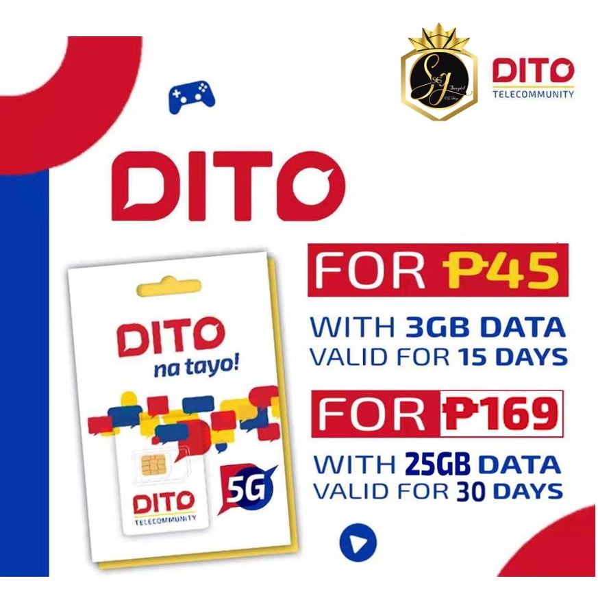 DITO Sim card 5G Ready High-Speed Data 3GB or 16GB | Shopee Philippines