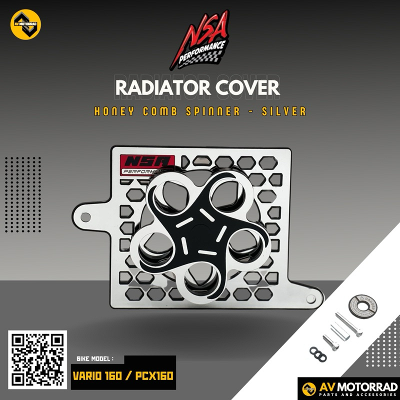 NSA Performance Honey Comb Spiner Radiator Cover for Honda Vario160 ...