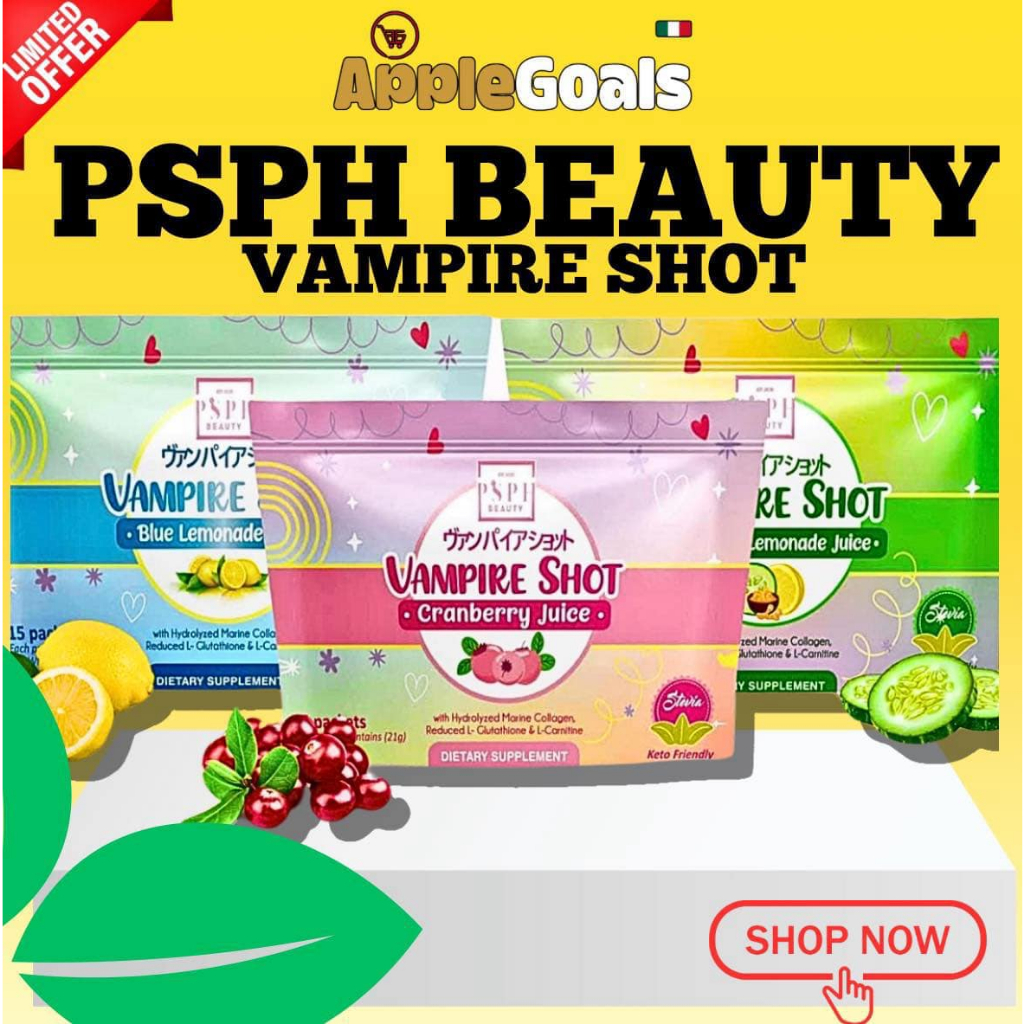 VAMPIRE SHOT PSPH BEAUTY Blue Lemonade Cranberry Juice Cucumber ...