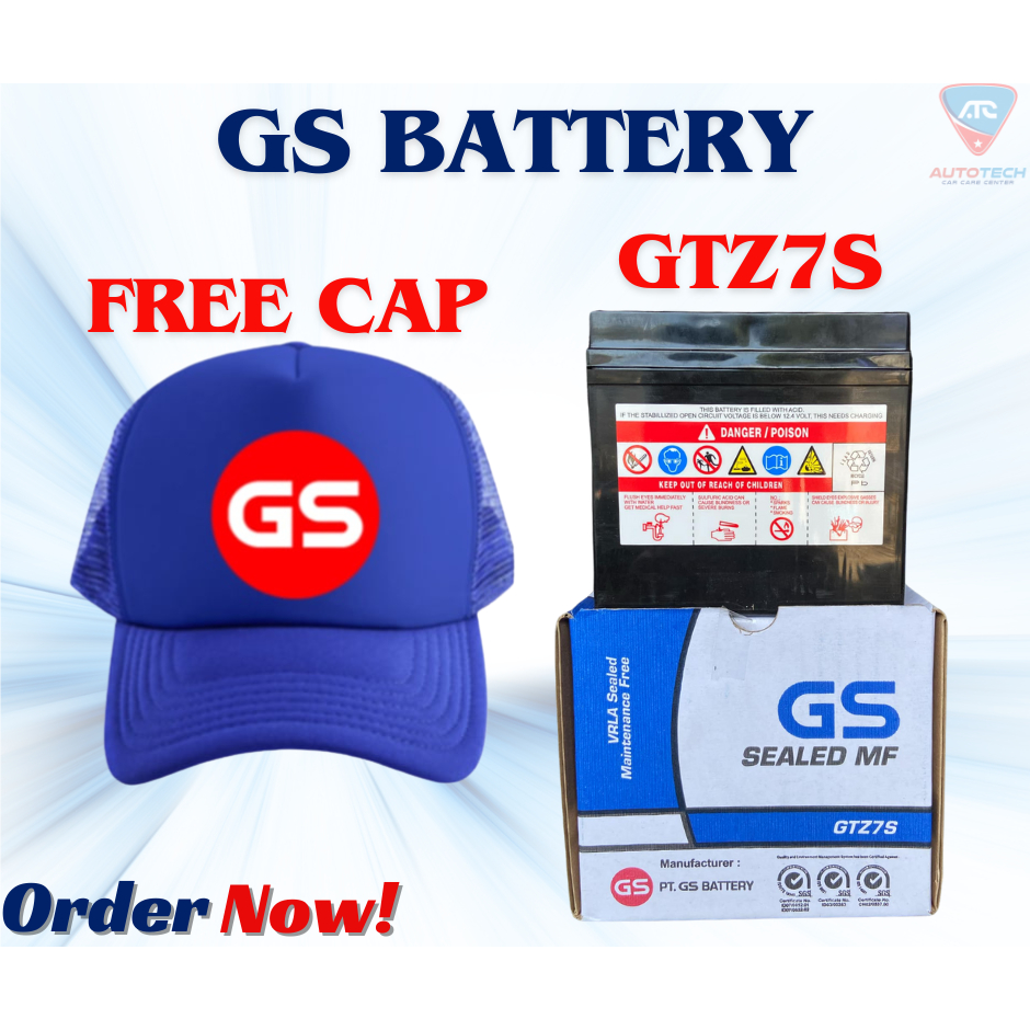 GS Motorcycle Battery GTZ7S RAIDER 150/ FI / CARB / SYM JET100 / HONDA ...
