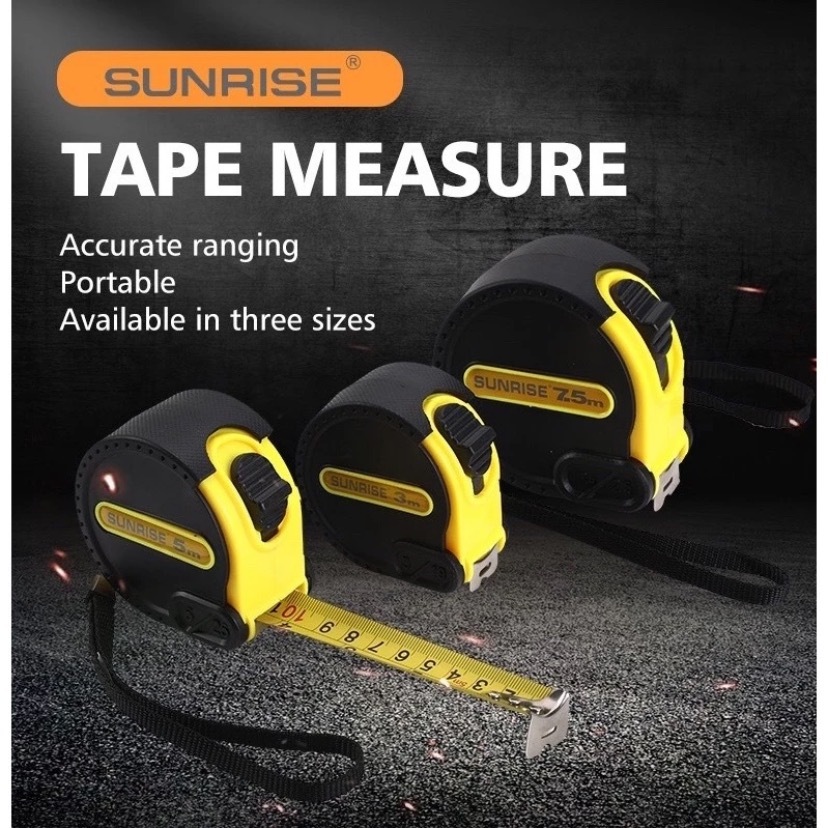 SUNPISE TAPE MEASURE METRO 3M 5M 7.5M | Shopee Philippines