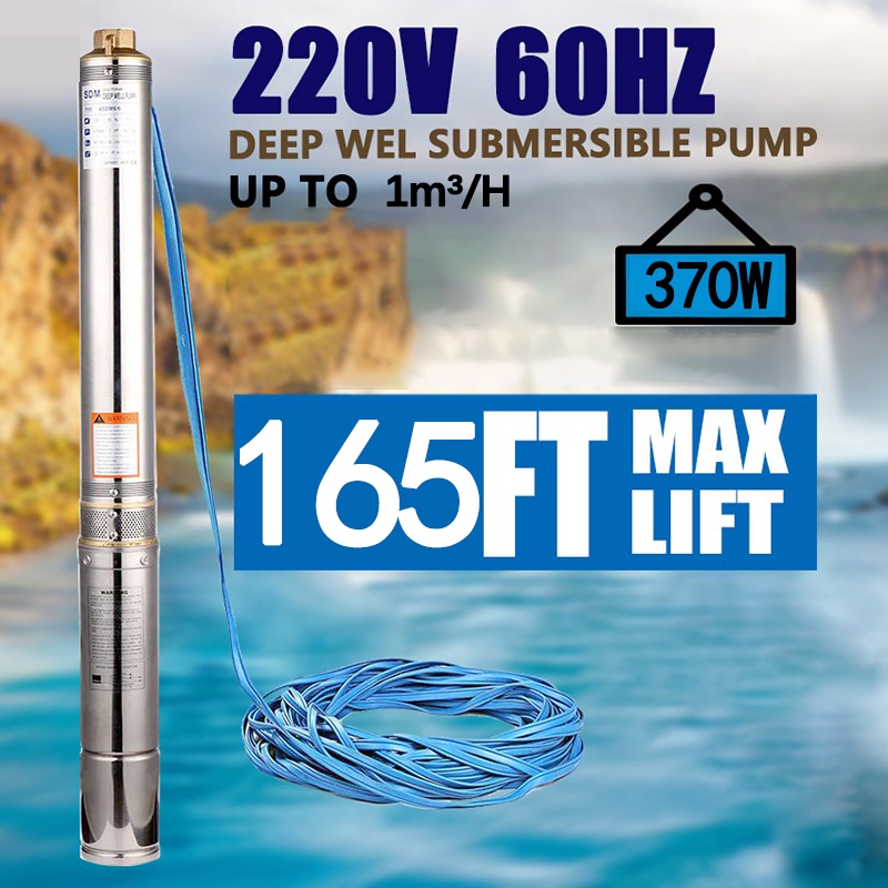 Submersible pump 2-inch 0.5HP pure copper interface deep well water ...