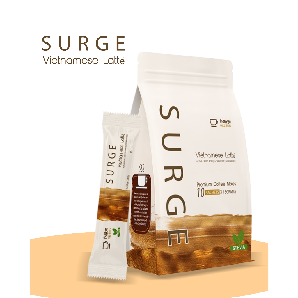 SURGE Vietnamese Latte FIBER Coffee with Alpha lipoic Acid 10 sachets ...